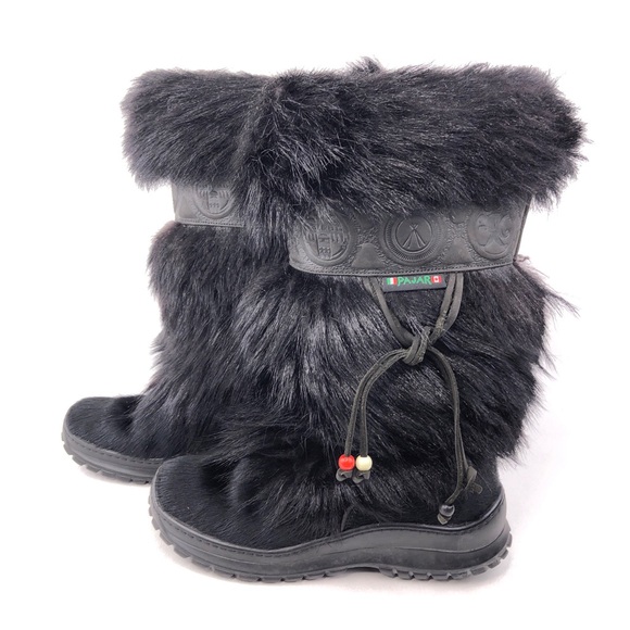 Pajar | Shoes | Pajar Canada Apres Ski Black Fur Winter Boots Eur 37 | Poshmark